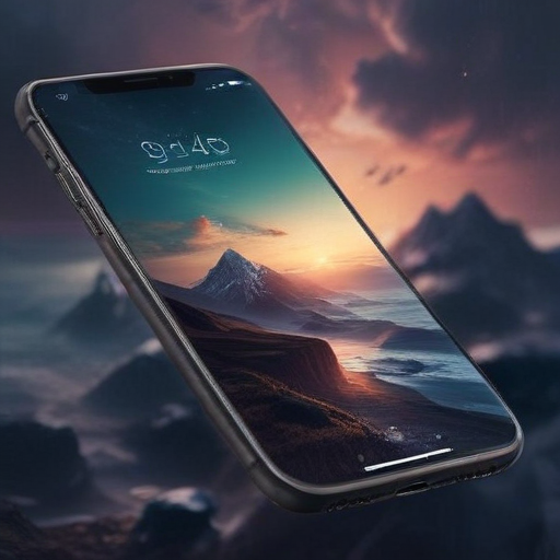 Stunning Smartphone Display Featuring a Breathtaking Mountain Landscape ...