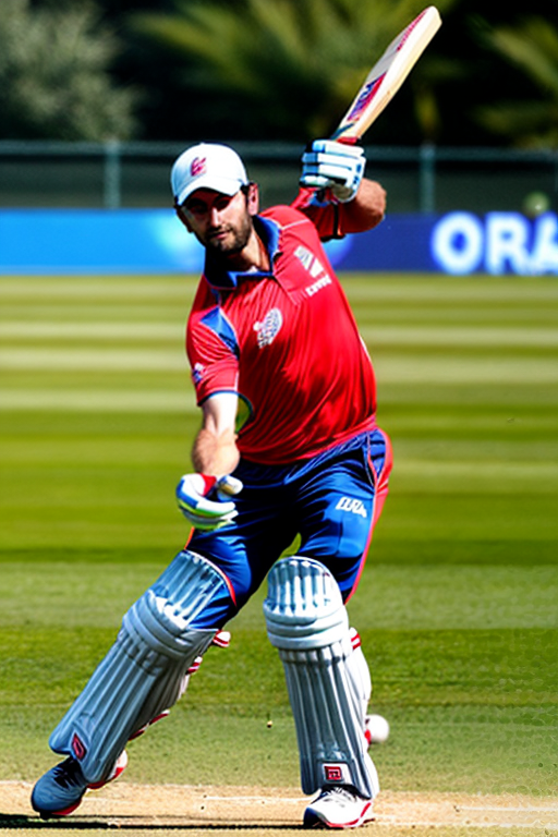 man playing cricket