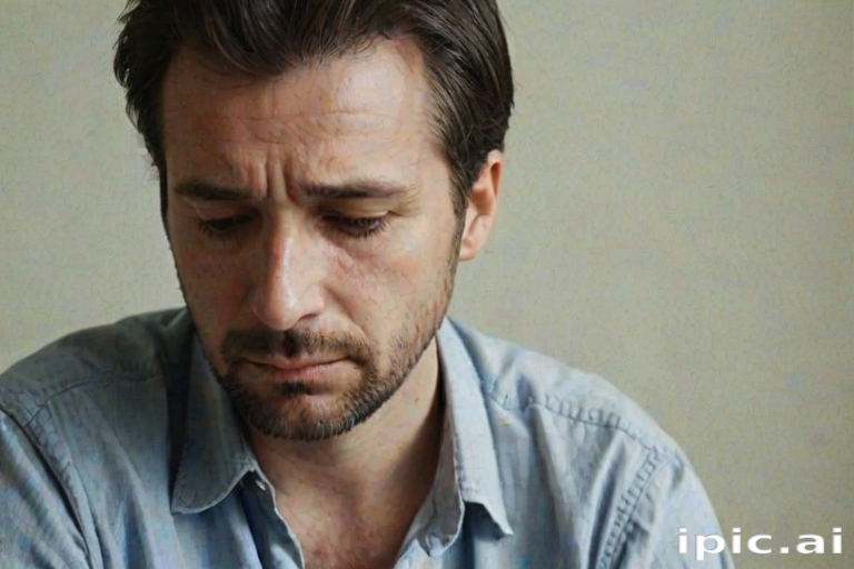 Contemplative Man Reflecting on Life's Challenges and Personal Struggles