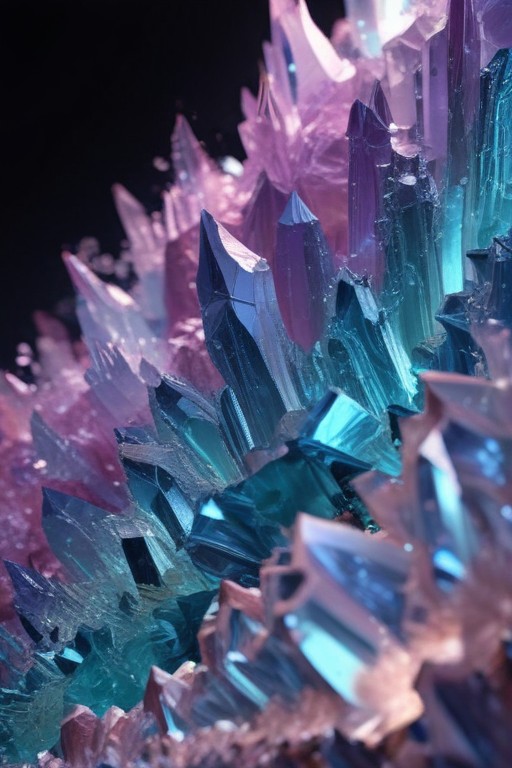 Vibrant Close-Up of Stunning Multi-Colored Crystals Glimmering in Light