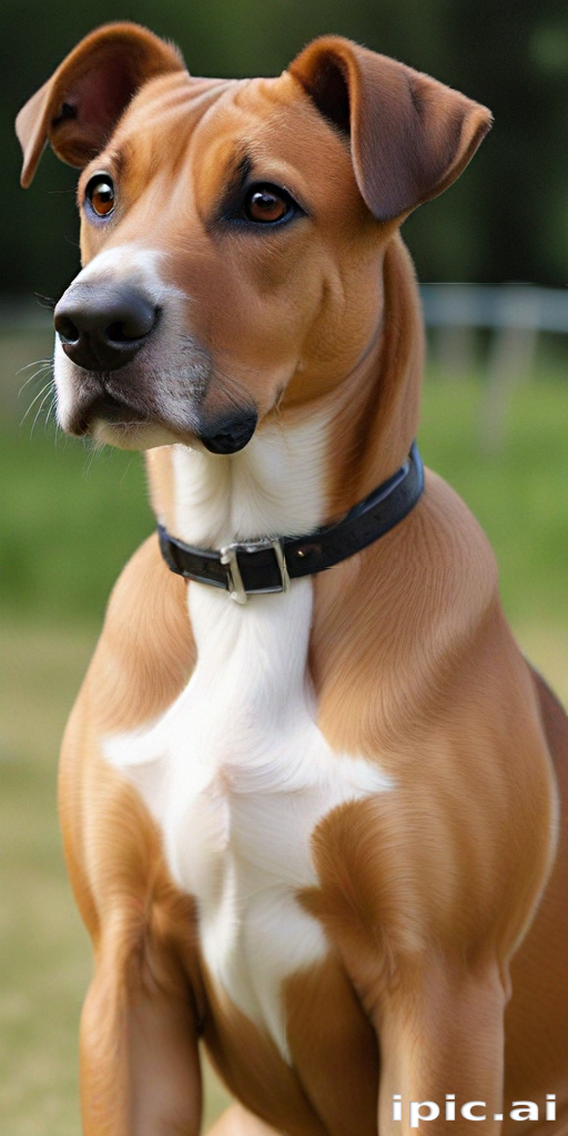 A Majestic Dog with a Beautiful Coat Poses Gracefully Outdoors.