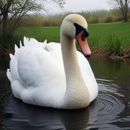 swan with the phone