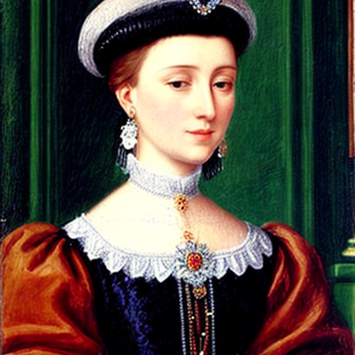 A real Looking Picture of the beautiful ANNE Of CLEVES in the courtyard