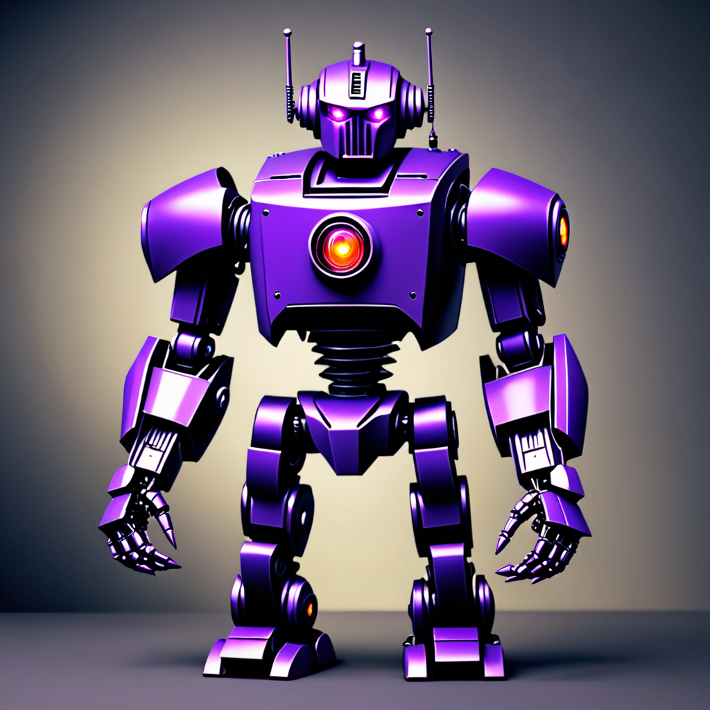 big purple evil robot