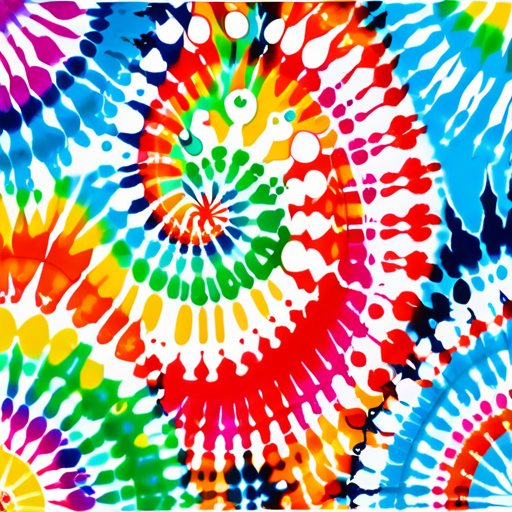 Vibrant Swirls of Colorful Tie-Dye Patterns Creating a Joyful Visual ...