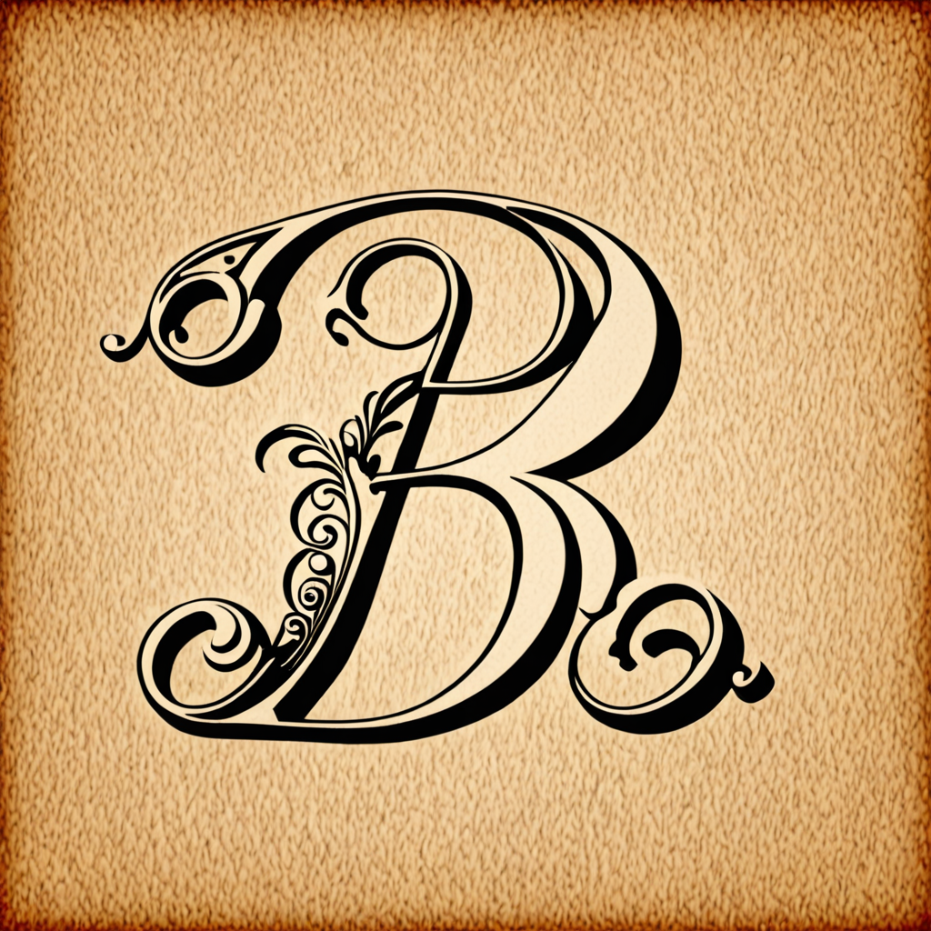 An elegant and cursive letter B