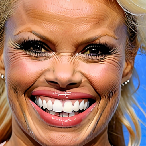 pamela anderson missing front tooth