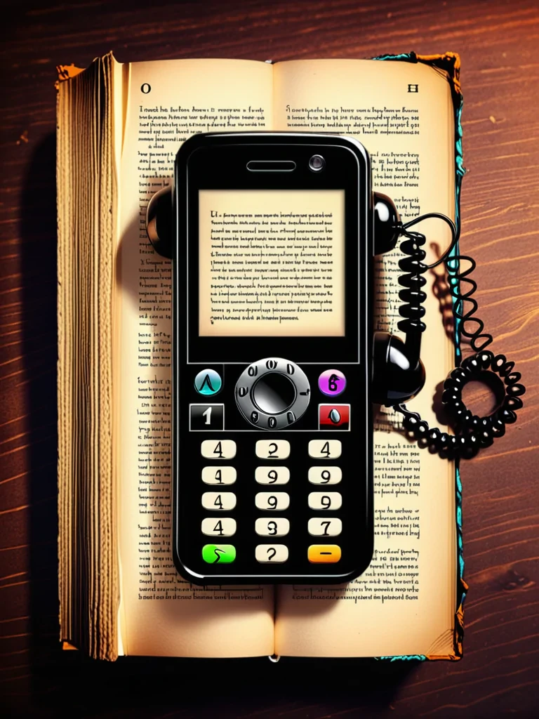 An Old Book and a Classic Phone: A Blend of Eras and Technology