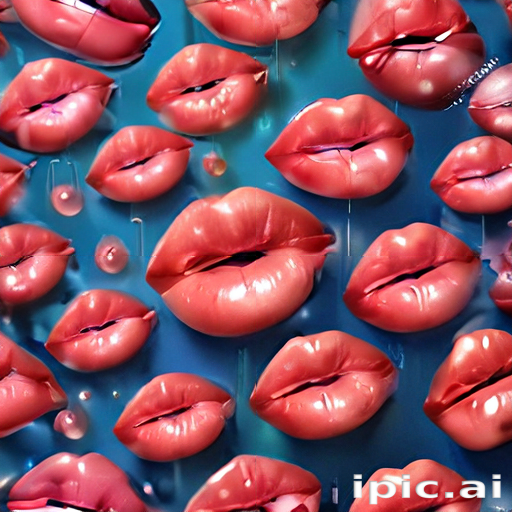 Vibrant Collage of Glossy Lips in Various Expressions and Shades