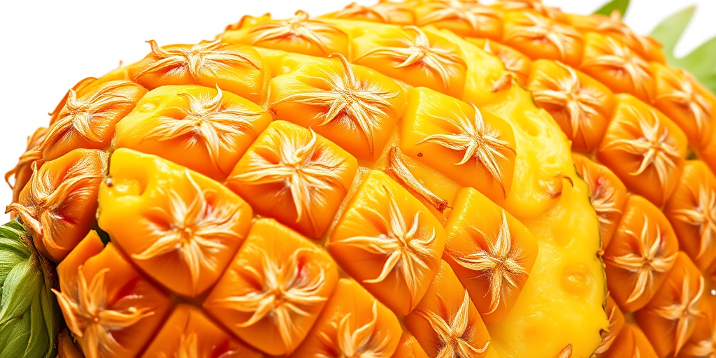 Regenerate a high-resolution illustration of a pineapple cut into ...