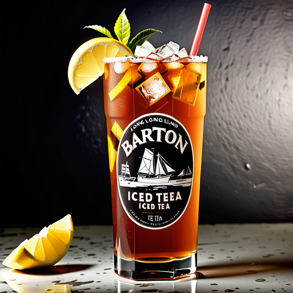 Refreshing Glass of Barton Iced Tea with Lemon and Mint Garnish