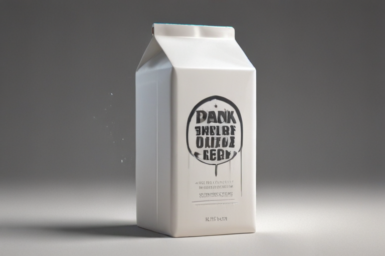 Creative Milk Carton Design Featuring Unique Typography and Minimalist ...