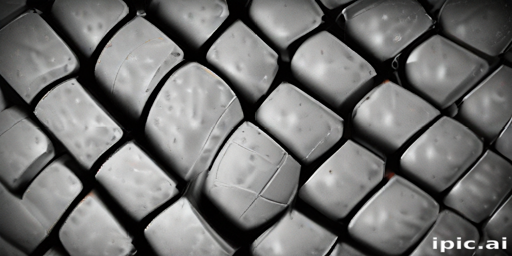 Close-Up View of Textured Tire Tread Patterns for Enhanced Grip and ...