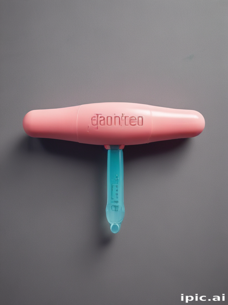 Colorful Plastic Tool with Blue Handle and Pink Body for Crafting