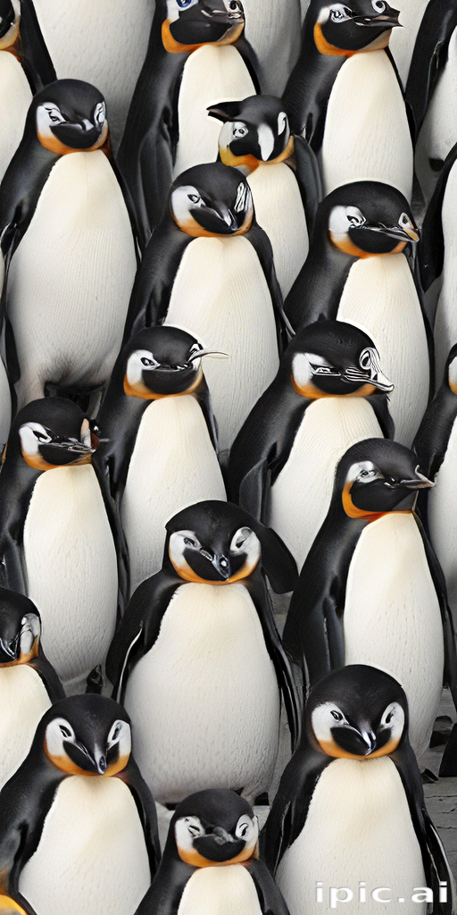 A Large Group of Playful Penguins Gathered Together in Their Natural ...