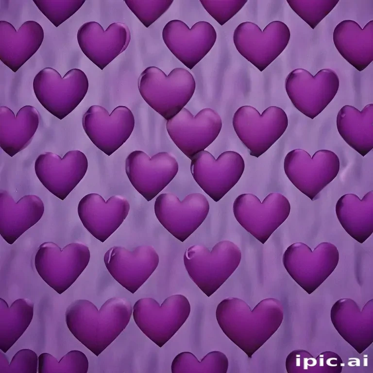 Vibrant Purple Background Featuring Repeated Heart Patterns for ...