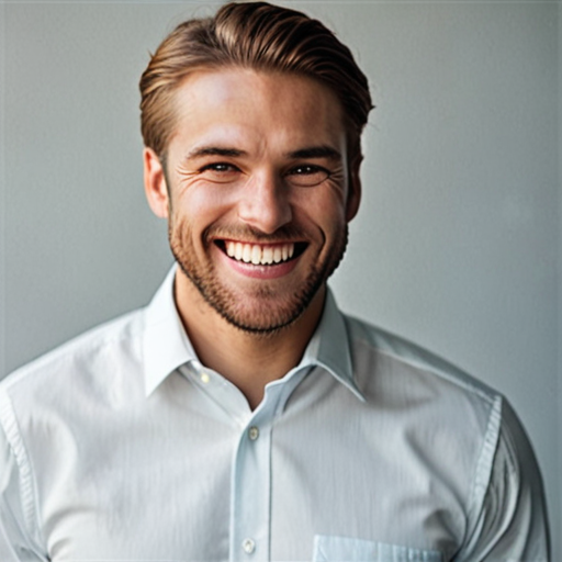 a man doing an extremely devious grin