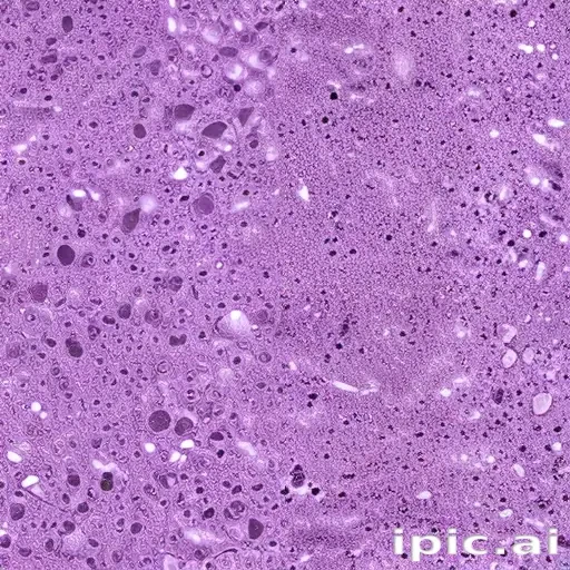 Intricate Patterns of Purple Cells and Structures Under a Microscope View