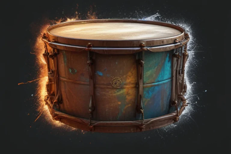 Beautifully Crafted Drum with Vibrant Colors and Dynamic Textures on ...