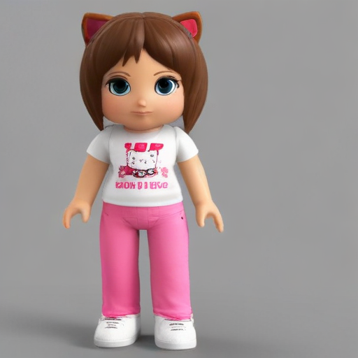 Roblox headless outfit brown hair pink shirt hello kitty pants