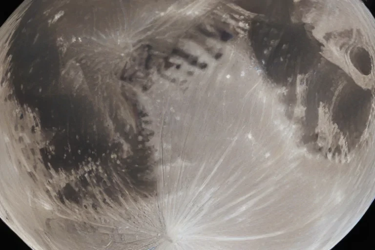 A Close-Up View of the Moon's Surface Featuring Unique Textures and ...