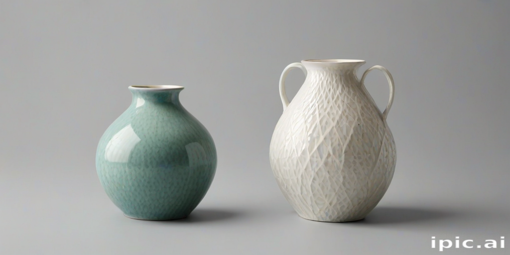 Elegant Ceramic Vases in Soft Colors Showcasing Unique Textures and ...