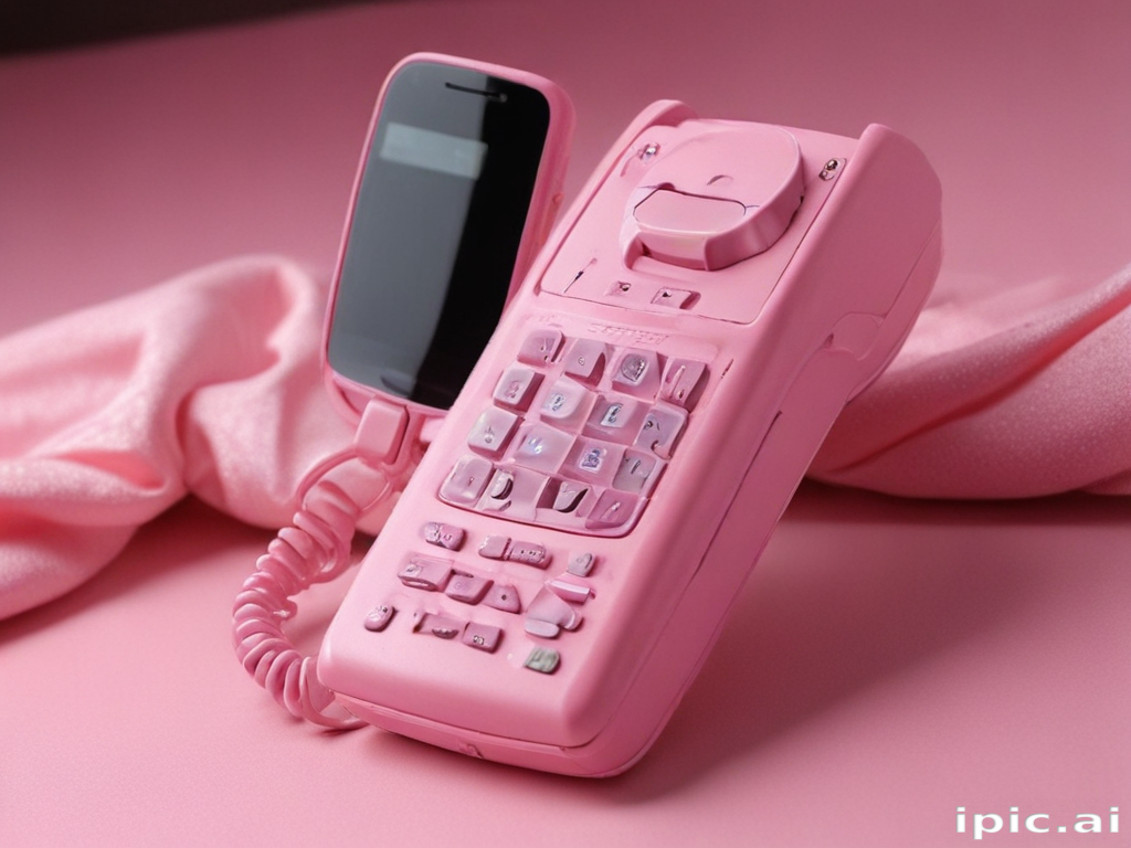 Charming Retro Pink Telephone Blending Classic Design with Modern ...