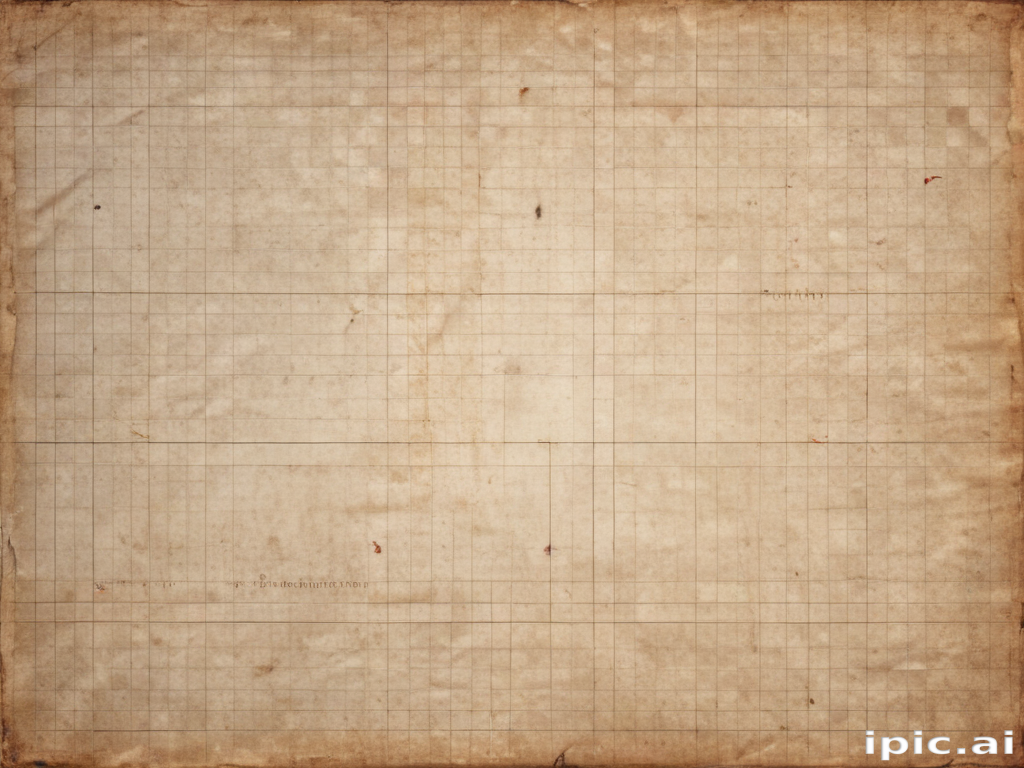 Old, Aged Paper with Grid Lines and Historical Textures for Art Projects