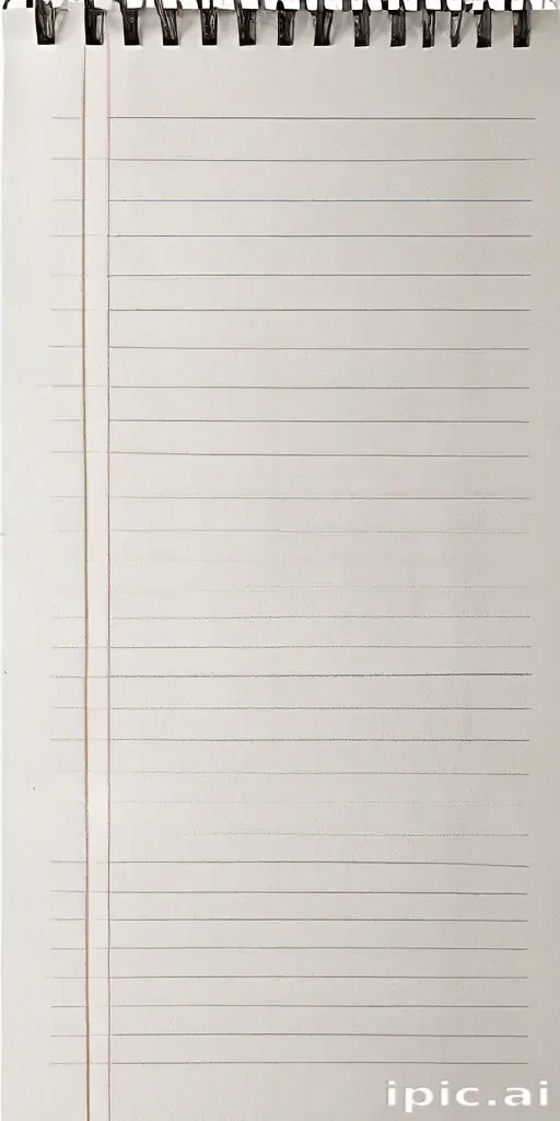 A Blank Notebook Page Ready for Creative Thoughts and Ideas to Flow