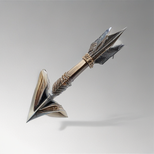 Intricate Silver and Bronze Arrow Design Capturing Masterful Metal ...