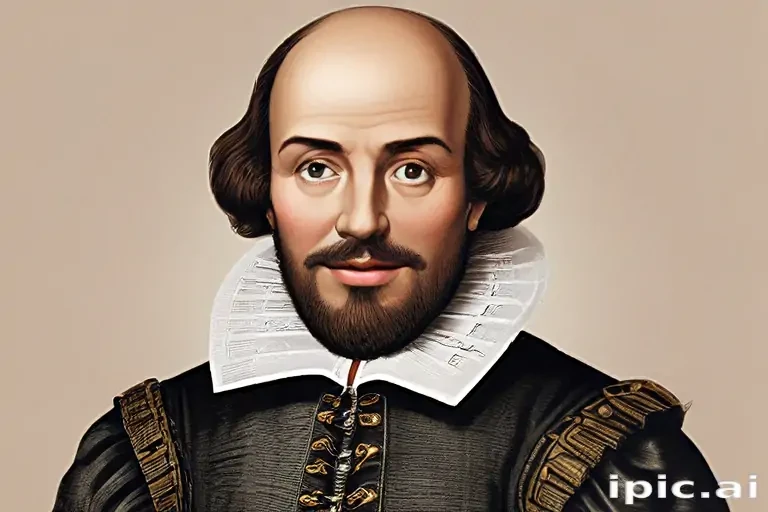 Portrait of a Renowned Playwright from the Elizabethan Era, William ...