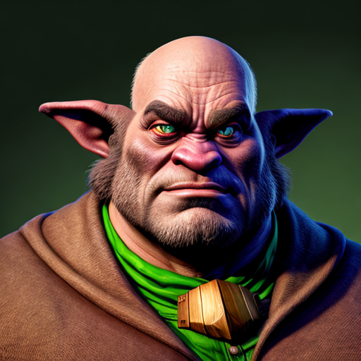 ogre professor dnd portrait