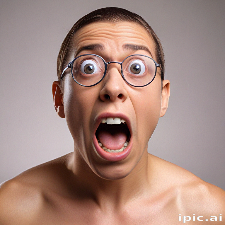 Surprised Individual Expressing Shock and Disbelief with Wide Eyes and ...
