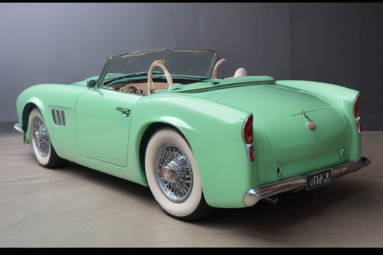 Classic Mint Green Convertible Car with Elegant Design and Vintage Charm