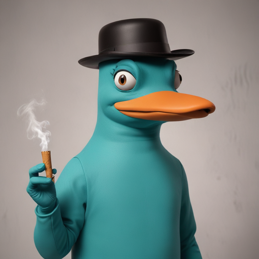 perry the platypus but a heavy smoker and depressed