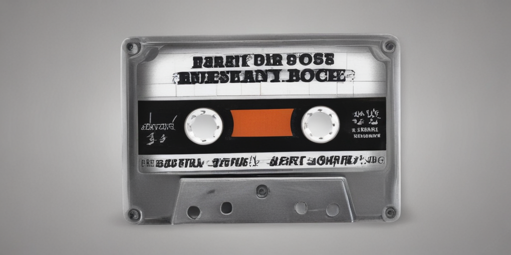 Retro Cassette Tape Featuring Classic Hits from the 1980s and 1990s