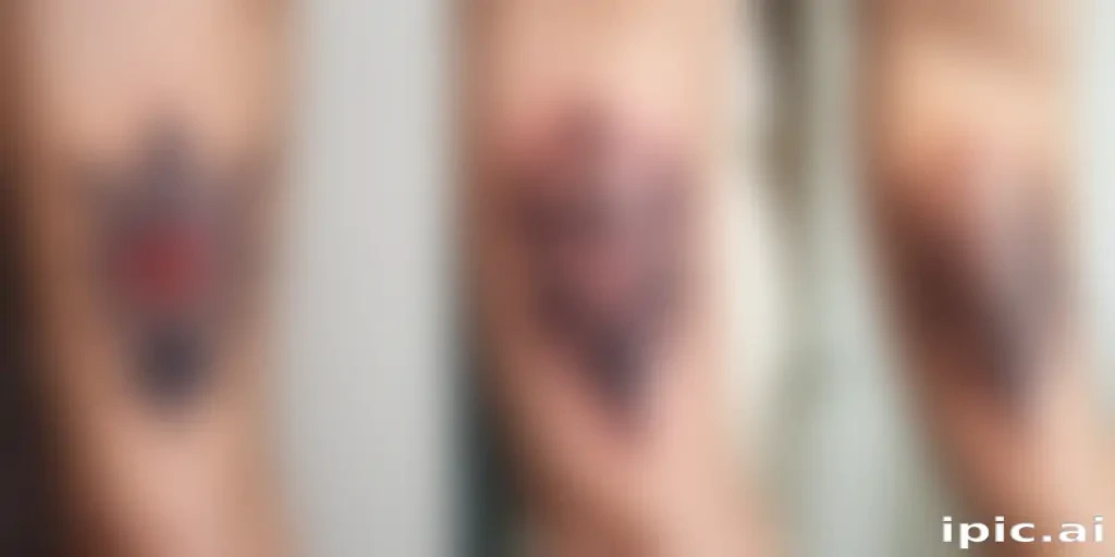 Blurred Image of Intricate Tattoo Designs on Human Skin