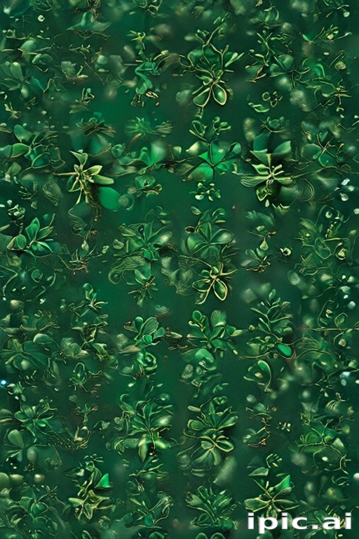 Vibrant Green Patterns of Nature: A Lush Botanical Abstract Design