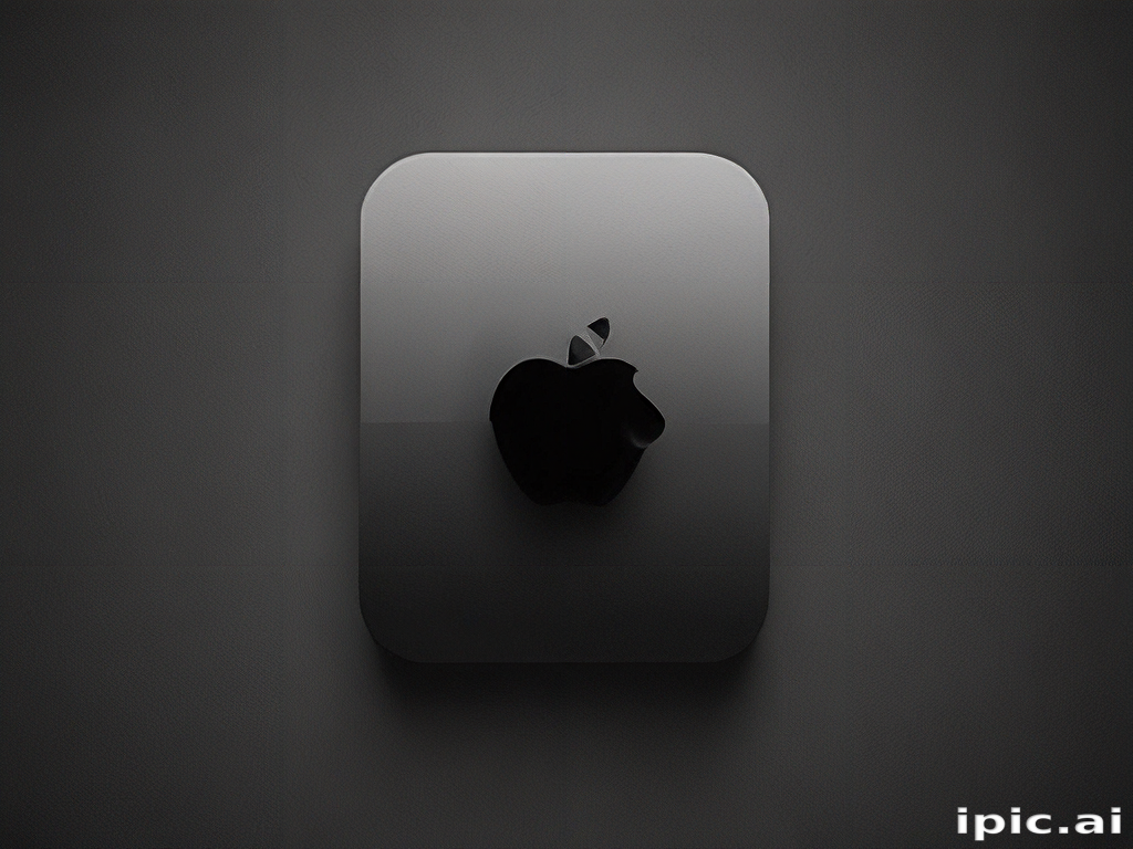 Minimalist Apple Logo Design on a Dark Background with Modern Aesthetic