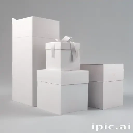 Elegant Arrangement of White Gift Boxes with Various Sizes and Designs