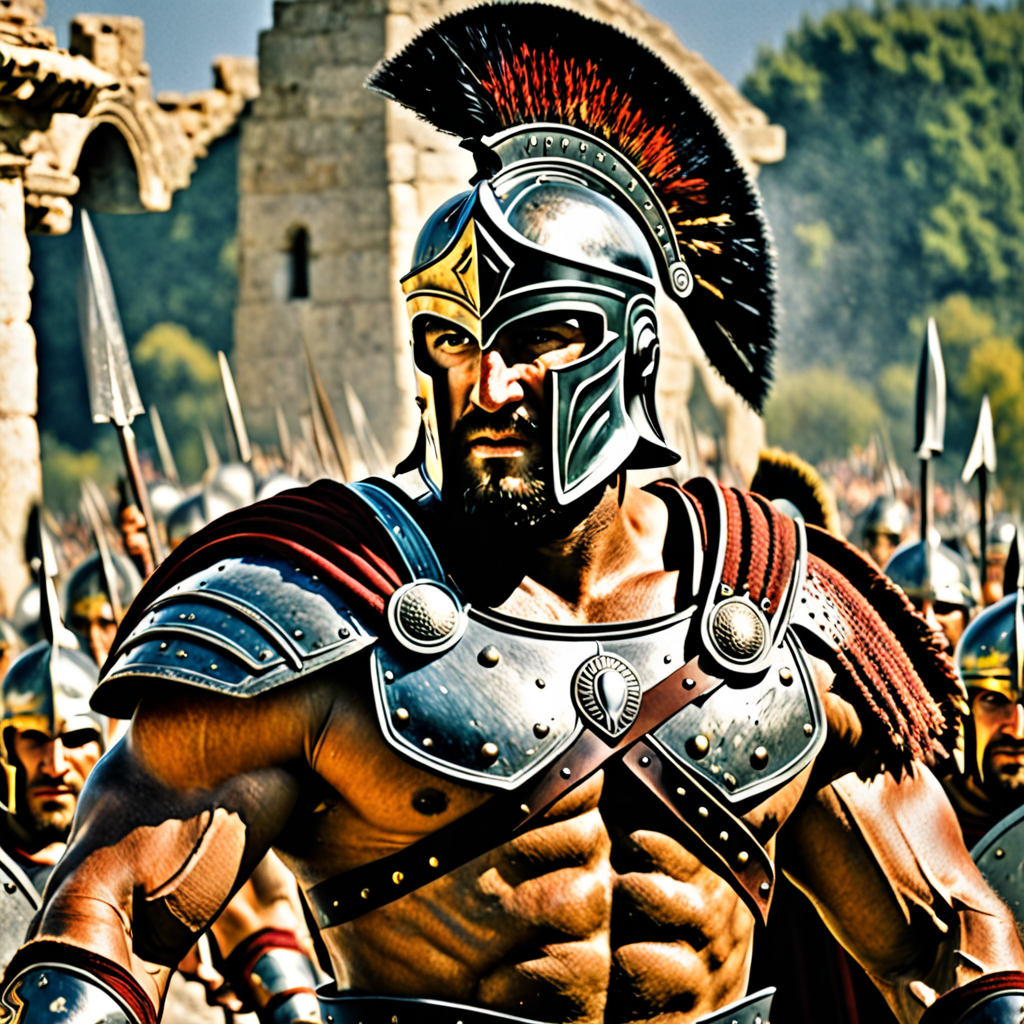 realistic picture of a spartan warrior