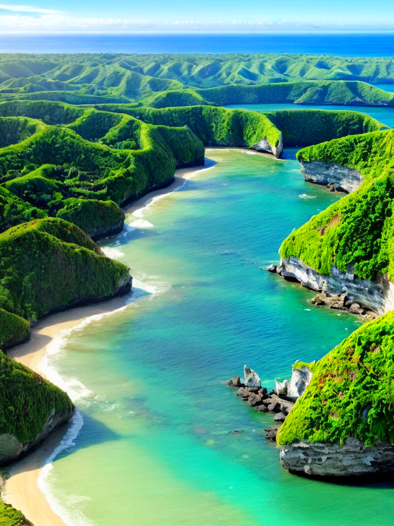 a realistic view o villas in bali with beach