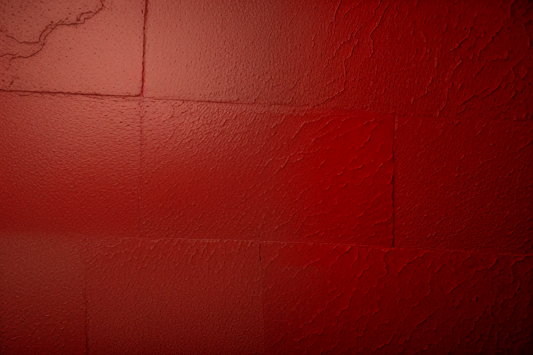 Textured Red Wall Surface with Subtle Variations in Light and Shadow