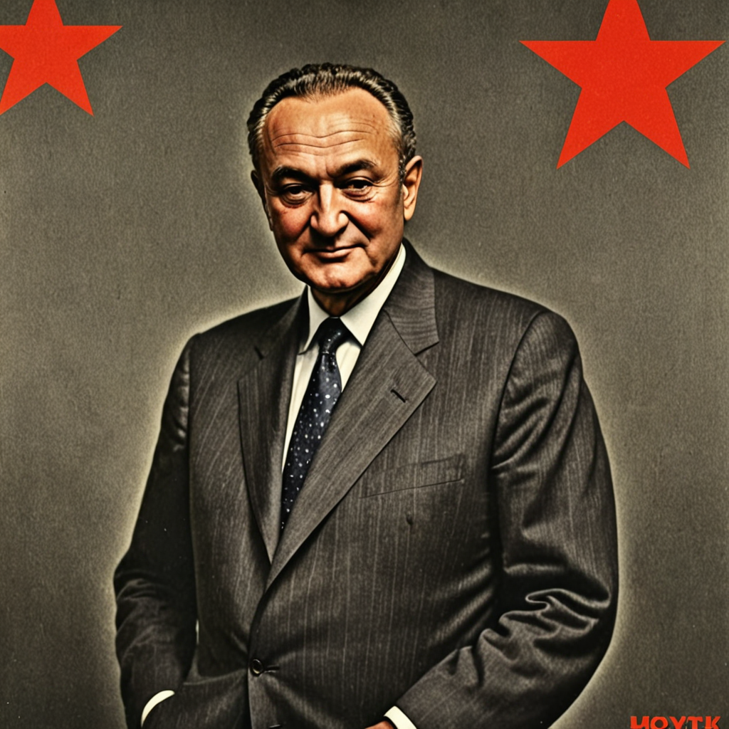 Chuck Schumer cccp soviet style propaganda poster