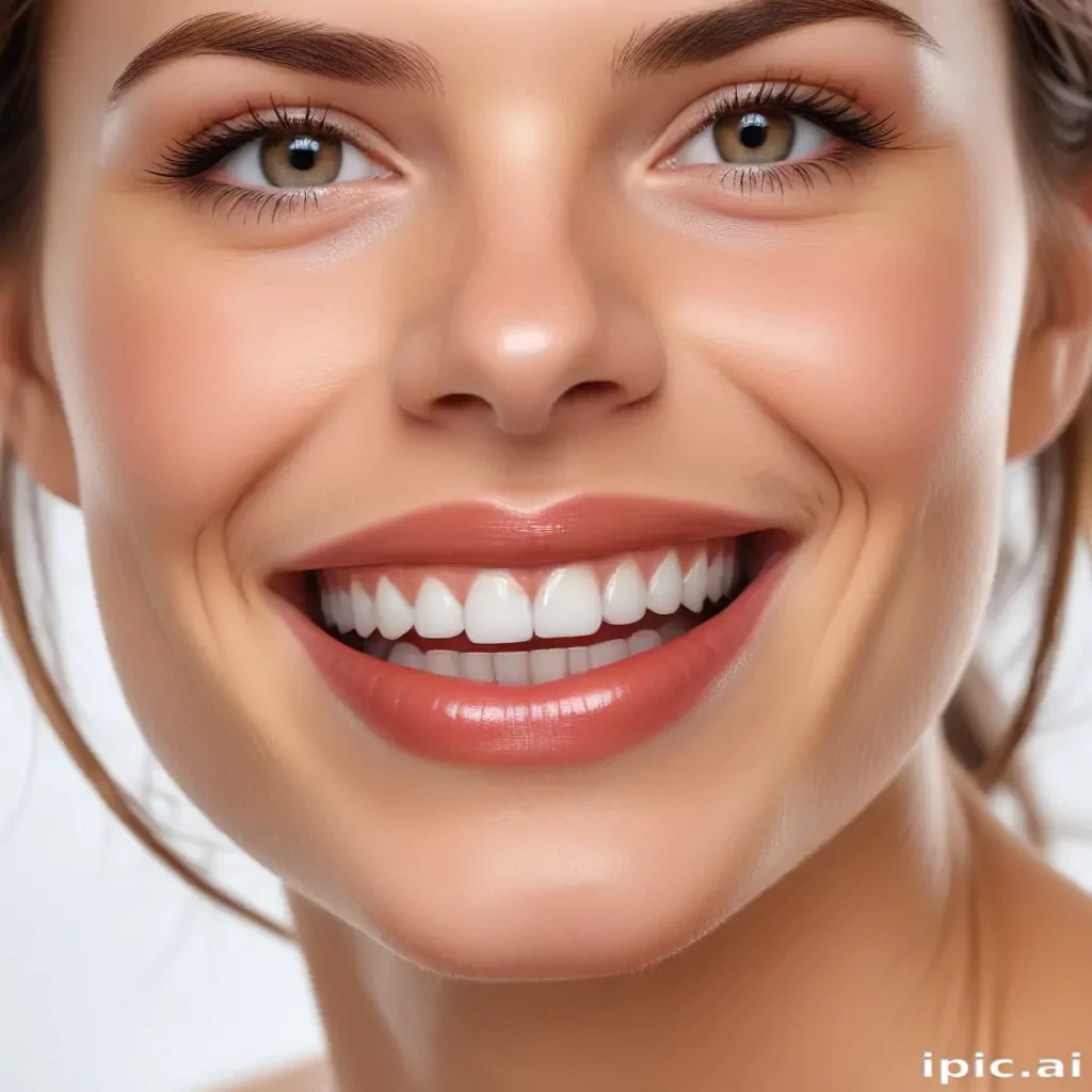 Radiant Smile of a Young Woman with Perfectly White Teeth and Joyful ...