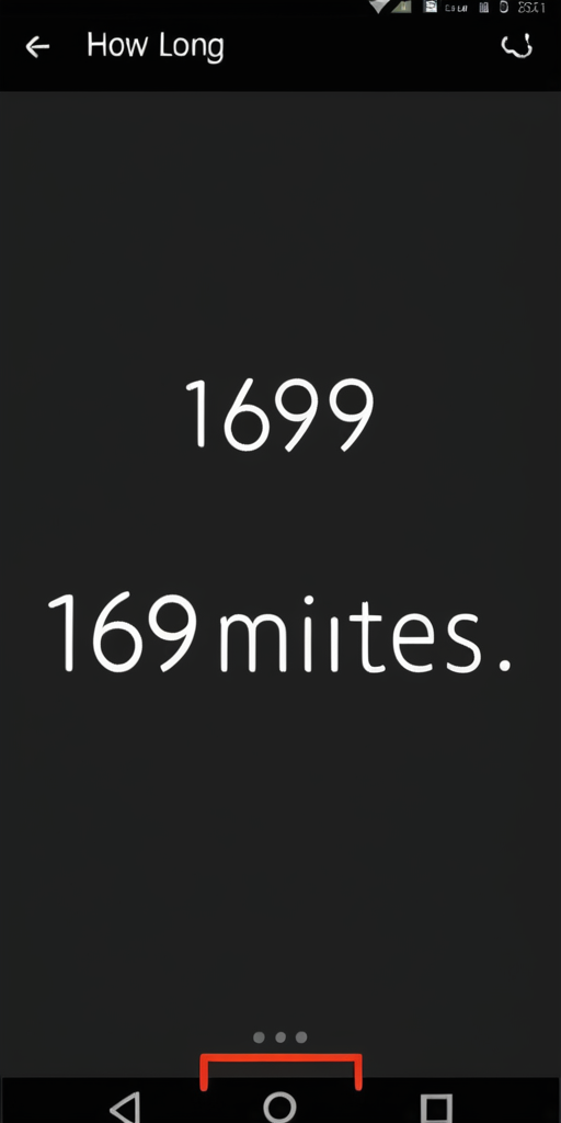 Displaying a Unique Time Measurement: 1699 Minutes in Bold Text