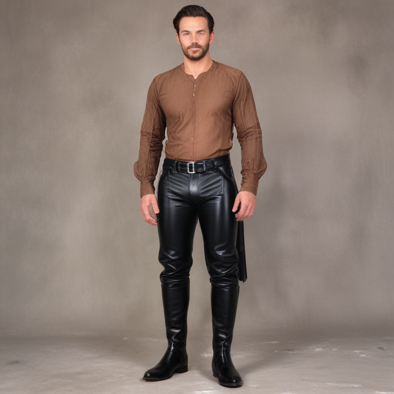 Man in leather chaps