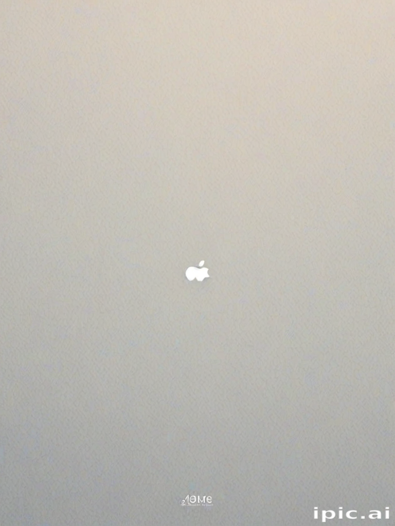 Minimalist Apple Logo on a Soft Gradient Background in Neutral Tones