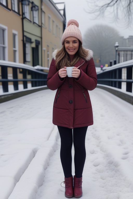 Serene Winter Landscape at Dawn with Frosty Trees and Snowy Pathway