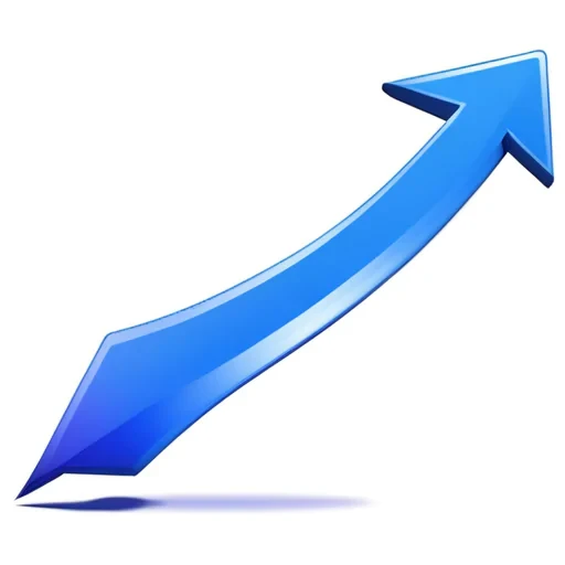 Stylized Blue Arrow Pointing Upwards Symbolizing Growth and Positive ...